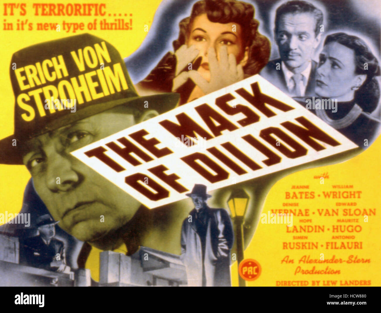 Le MASQUE DE DIIJON, Eric Von Stroheim, Jeanne Bates, William Wright ...