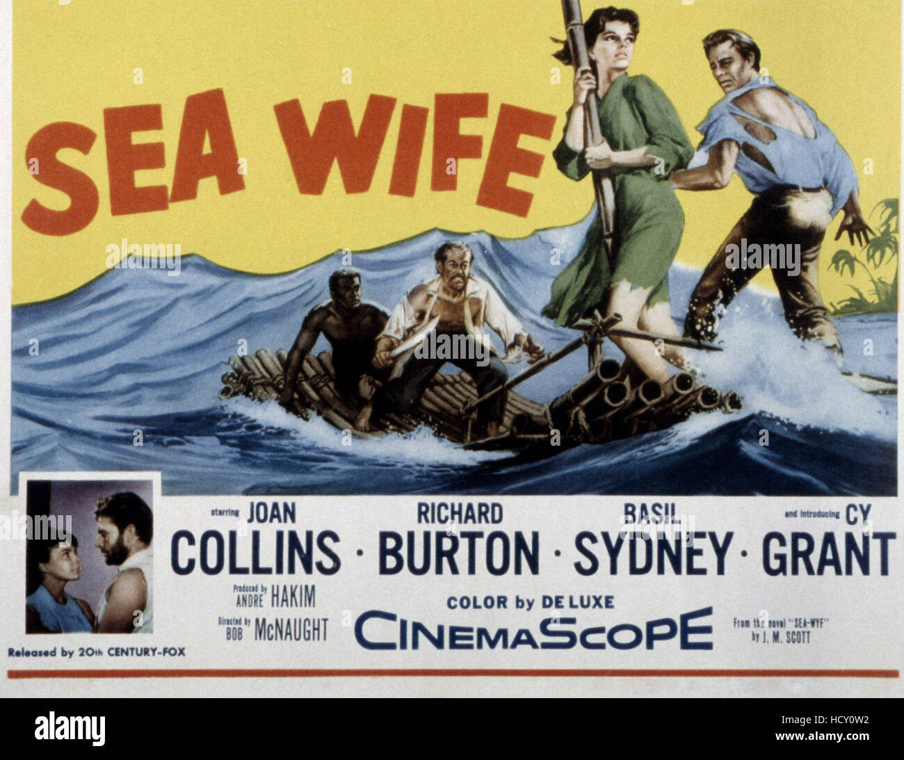 Femme de la mer, Cy Grant, Basil Sydney, Joan Collins, Richard Burton ...