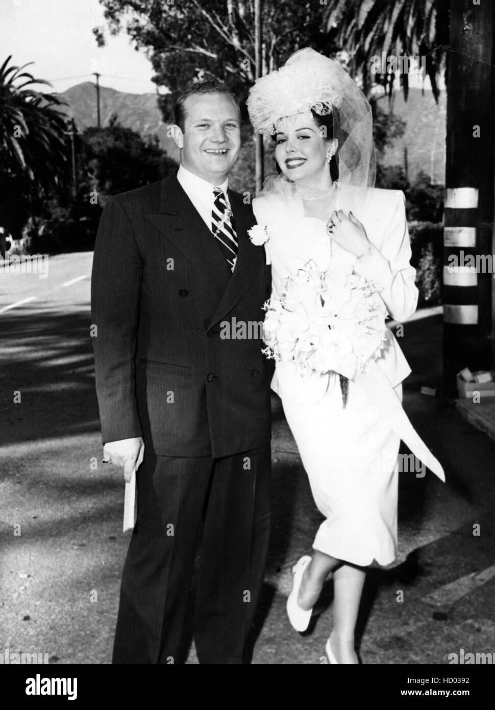ANN MILLER, avec mari Reese Milner le jour de leur mariage 1946 Photo ...