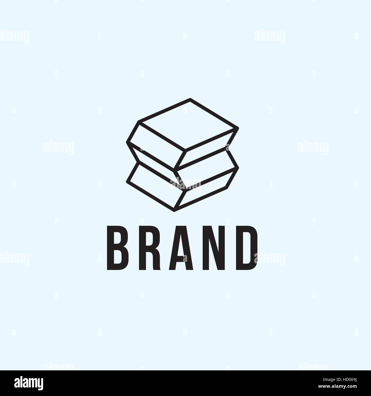 Modèle de conception de logo vector emballage Image Vectorielle Stock ...