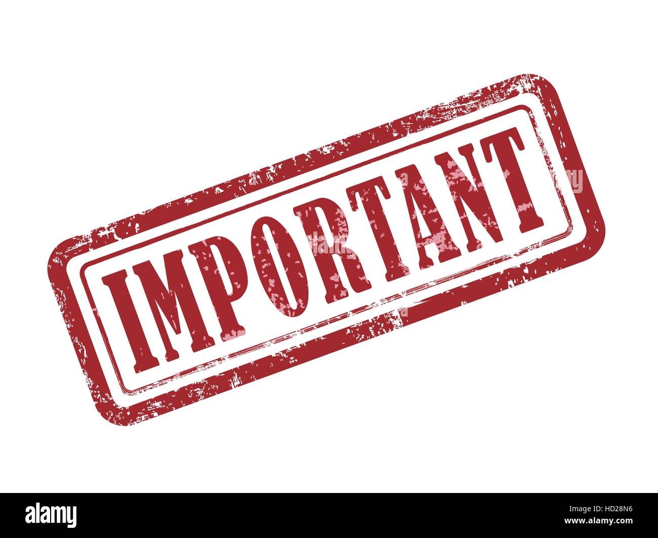 Important stamp Banque d'images vectorielles - Alamy