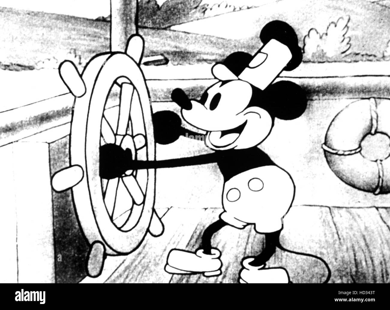 STEAMBOAT WILLIE, premier son (dessins), Mickey Mouse, 1928, © Walt ...