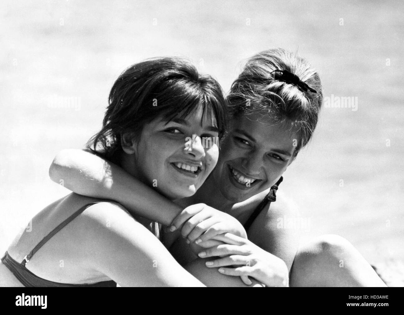 De gauche à droite : soeurs et actrices Agnes Spaak et Catherine Spaak ...