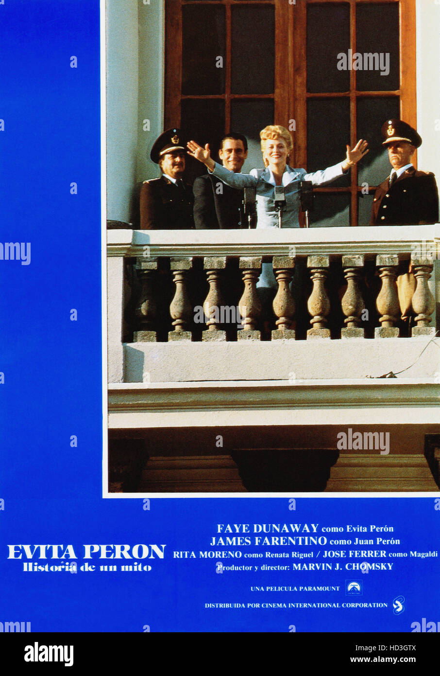 EVITA PERON, James Farentino que Juan Peron (deuxième à gauche), Faye ...