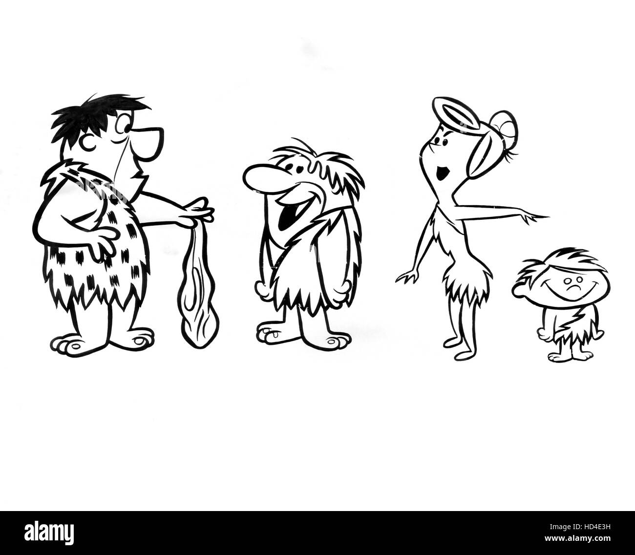 Les Pierrafeu Fred Flintstone Barney Wilma Flintstone incarnations debut 1960 1966 Photo Stock Alamy