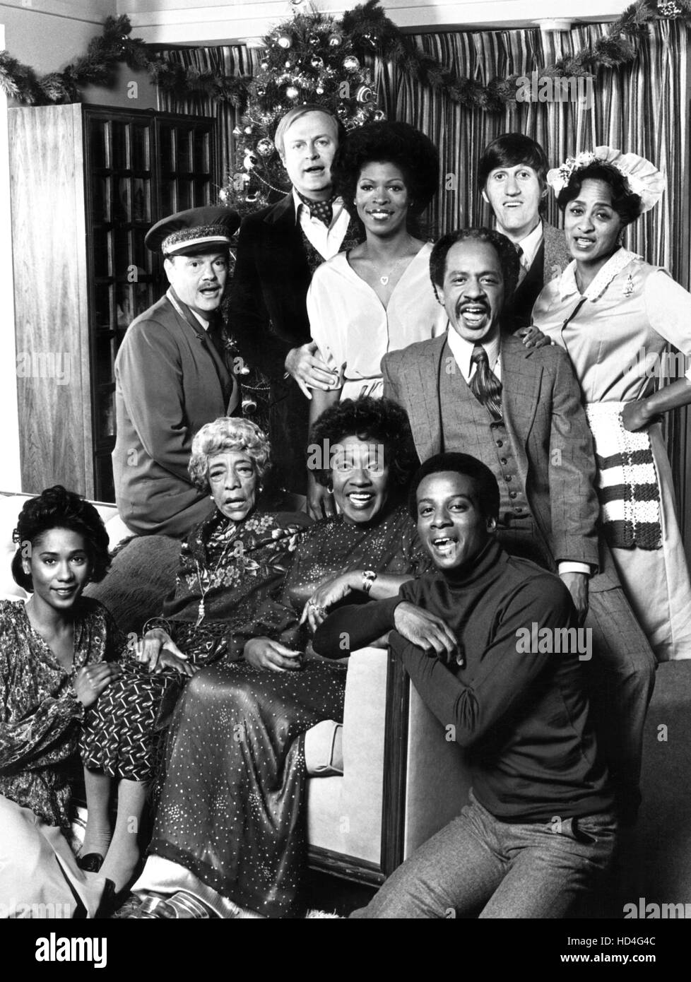 Le JEFFERSONS, (à l'arrière, de gauche à droite) : Ned Wertimer ...