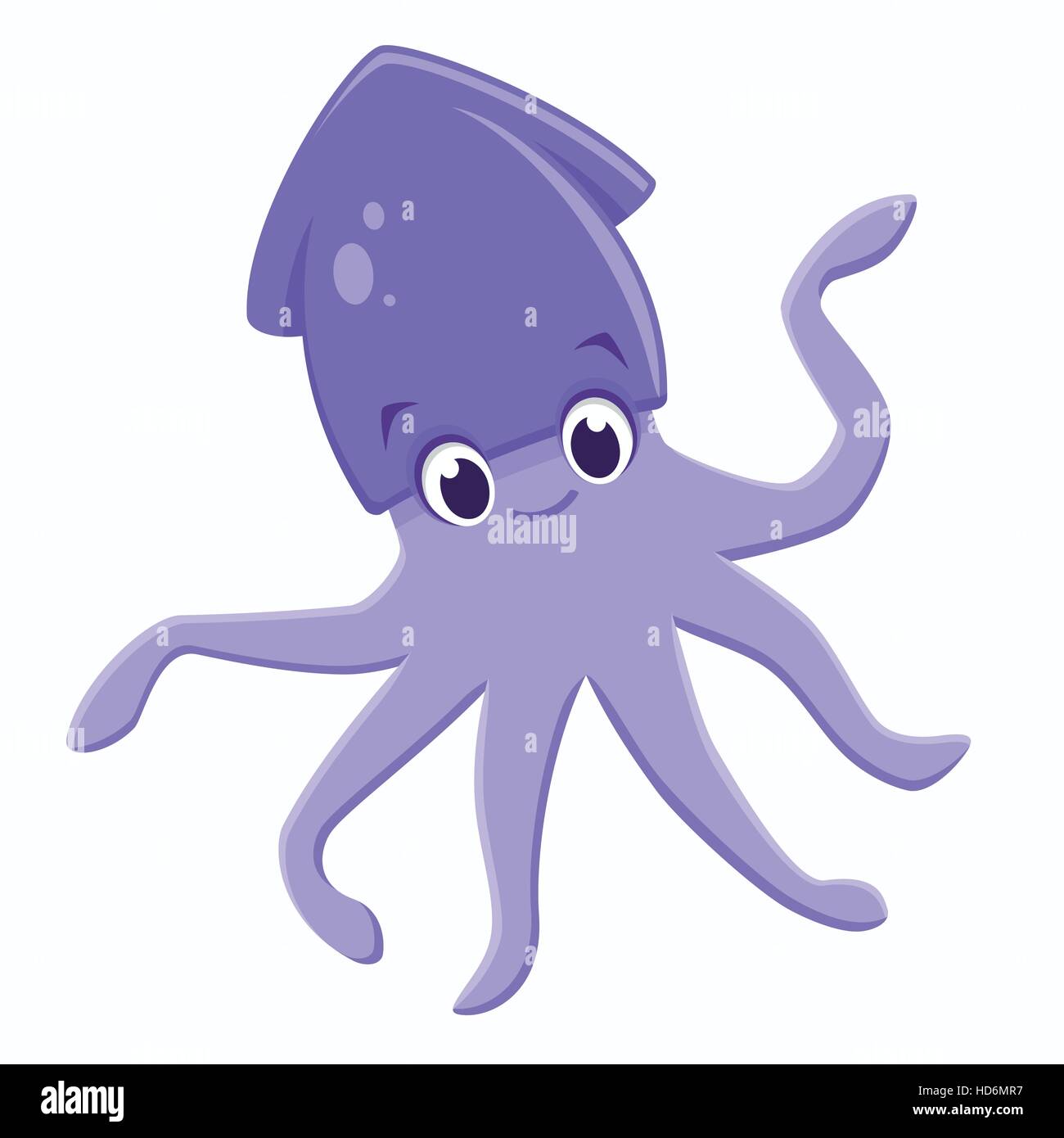 Calamar dessin Banque d'images vectorielles - Alamy