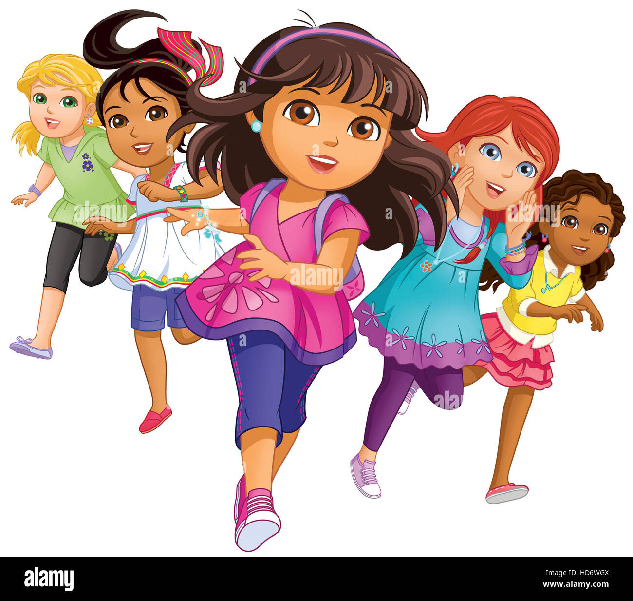 DORA ET SES AMIS : DANS LA VILLE, l-r : Alana, Naiya, Dora l ...