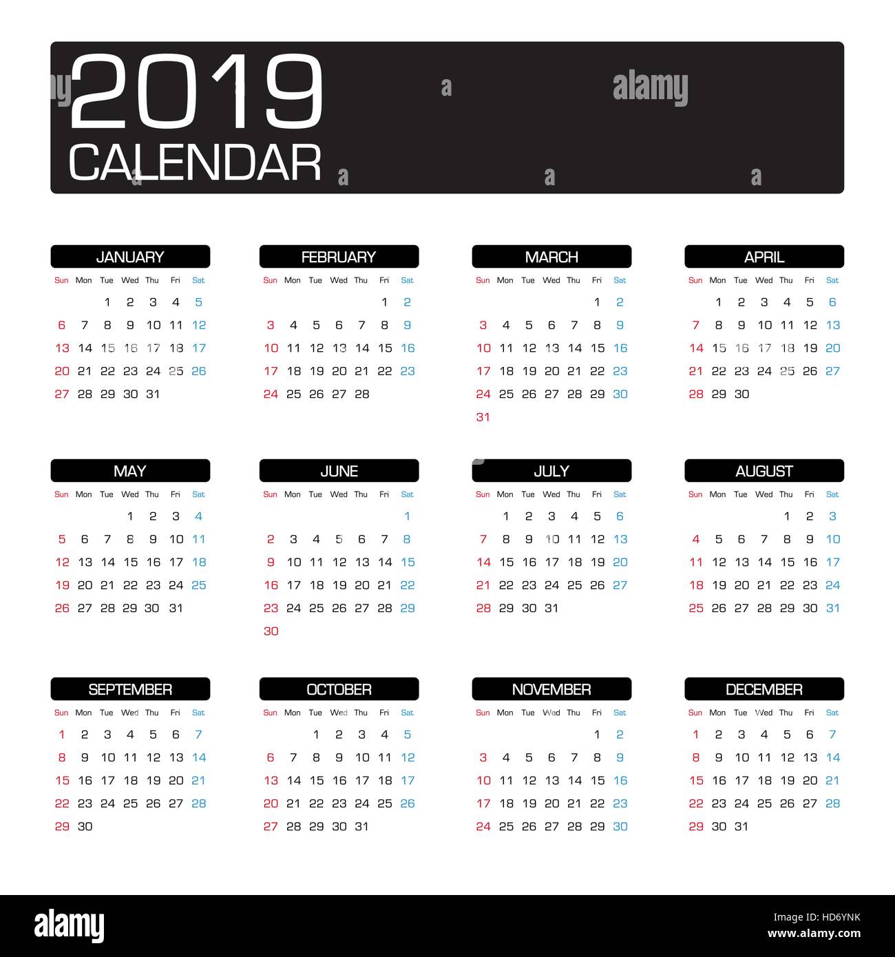 Calendrier et calendrier Banque d'images vectorielles - Page 2 - Alamy