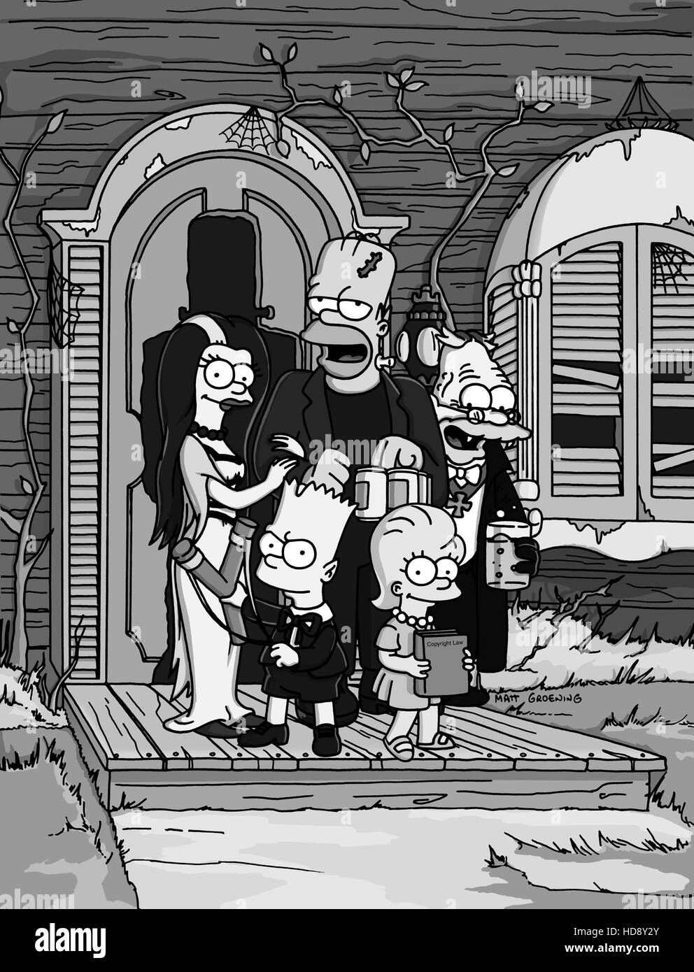 SIMPSONS, LA. (Sens horaire) : Homer Simpson, Abraham 'grand-père ...