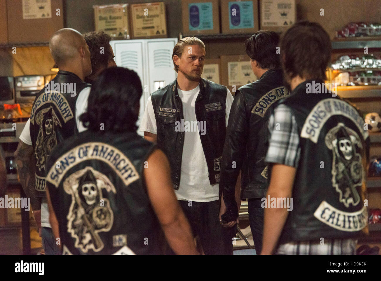 Fils de l'anarchie, l-r : Jacob Vargas, David Labrava, Kim Coates ...