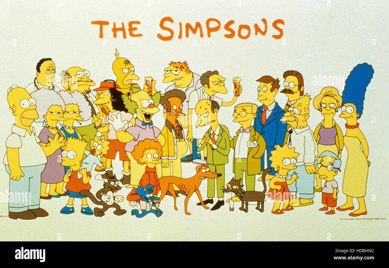 SIMPSONS, cast portrait, 1989-. TM et © Copyright 20th Century Fox Film ...