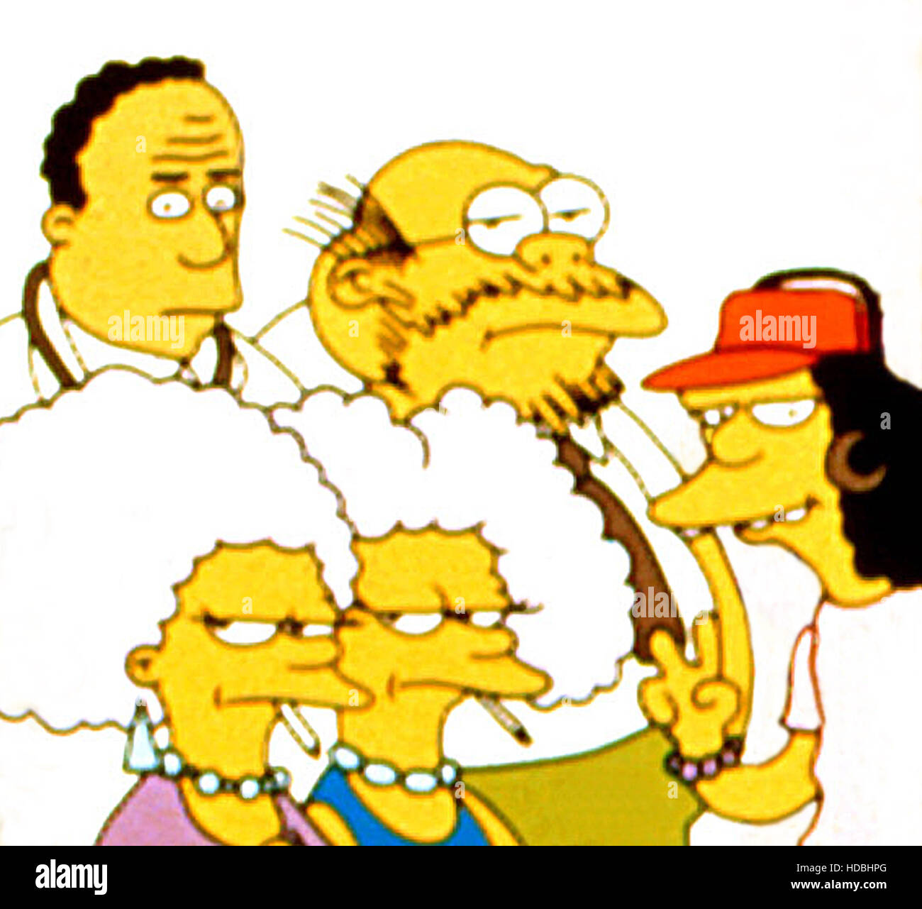 SIMPSONS, le Dr Julius Hibbert, le Dr Marvin Monroe, Otto, Patty ...