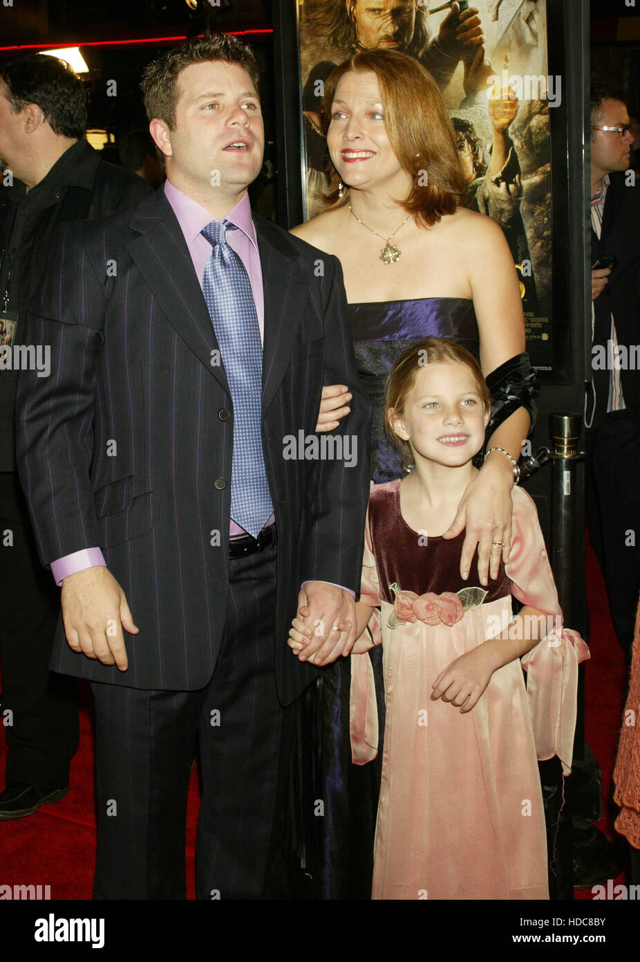 Sean Astin avec son épouse, Christine, et sa fille, Alexandra lors de ...