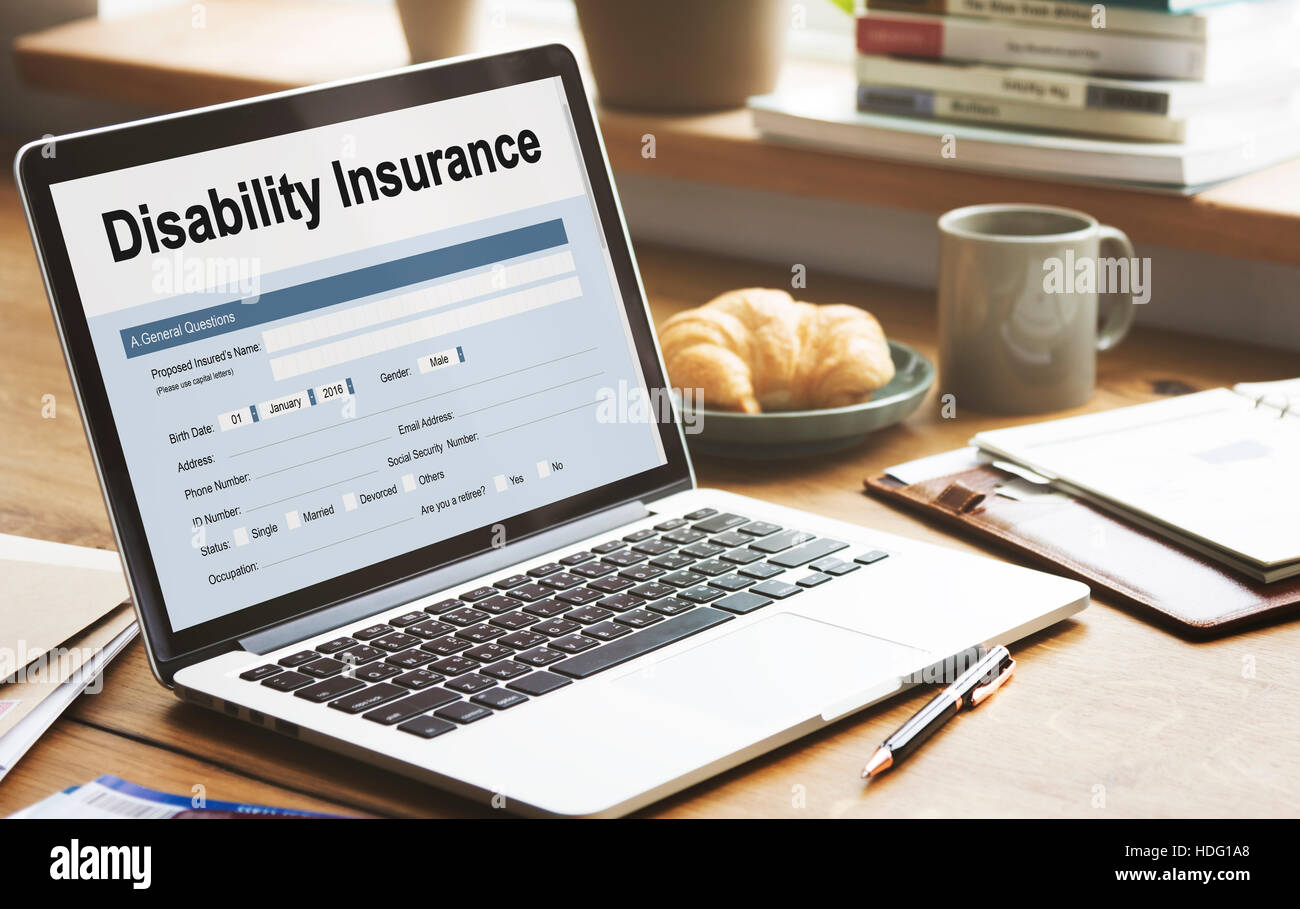 Formulaire de demande d'assurance-invalidité Document Concept Photo ...