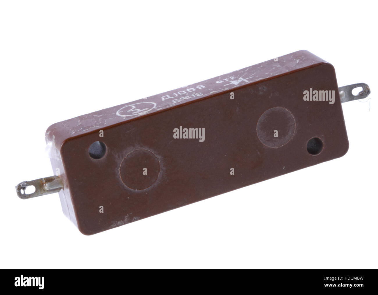 Ancien, vintage diode. Isolated over white Photo Stock - Alamy