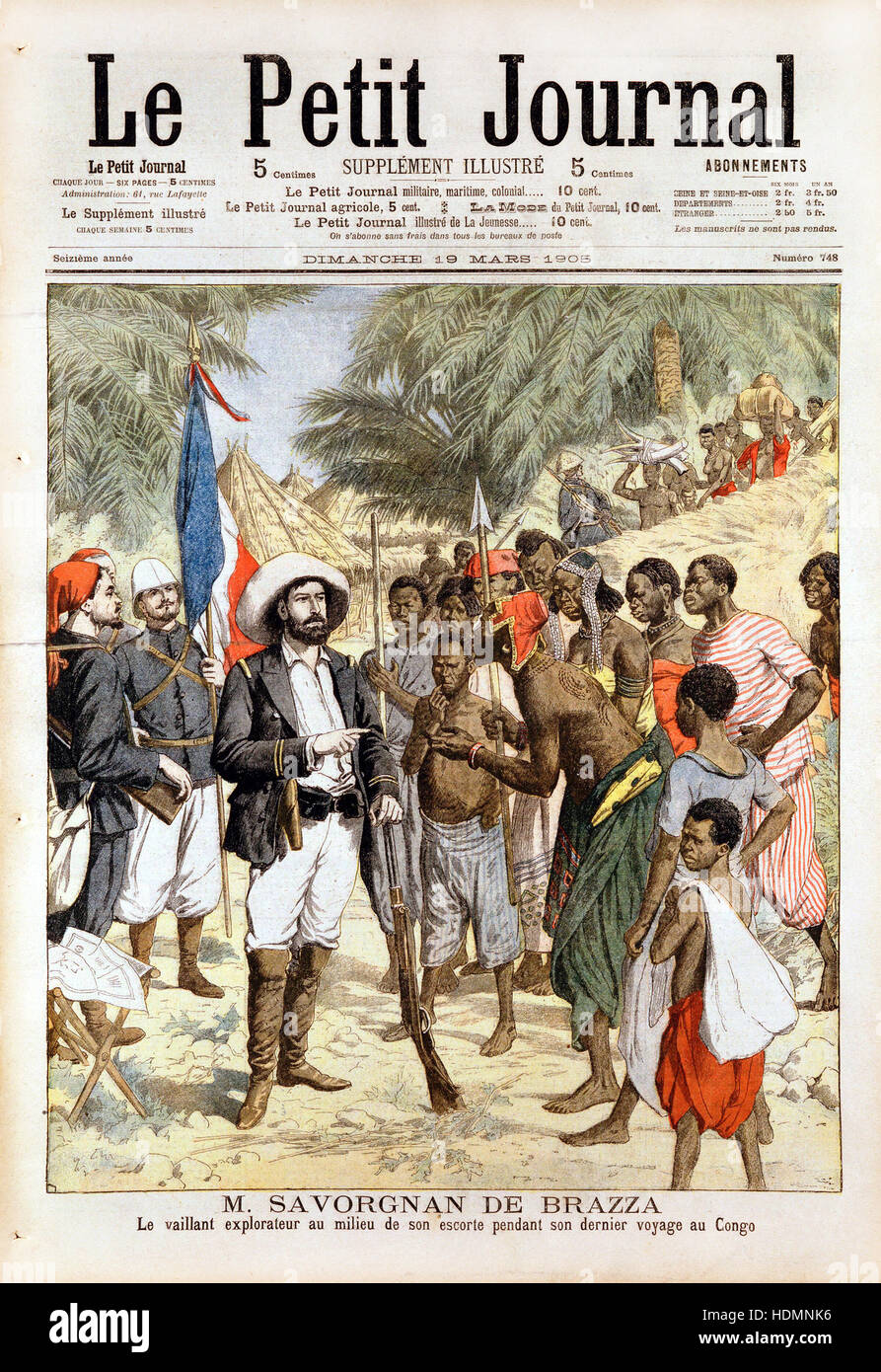 'Le Petit Journal' Paris Mars 1905 - M. Savorgnan de Brazza - L ...