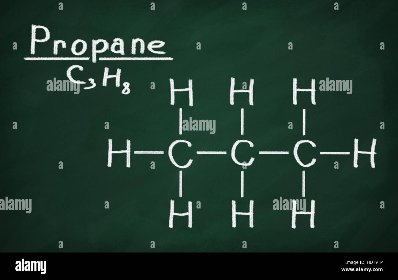 Le modèle moléculaire de propane Banque de photographies et d’images à ...