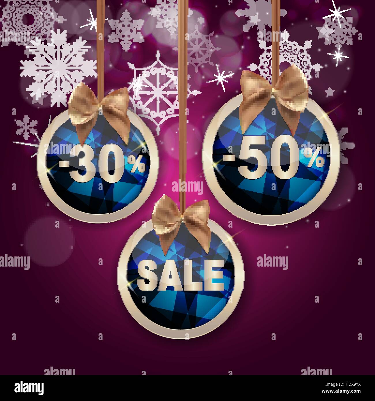 Vente de Noël et Nouvel An, l'arrière-plan modèle de coupon-rabais ...