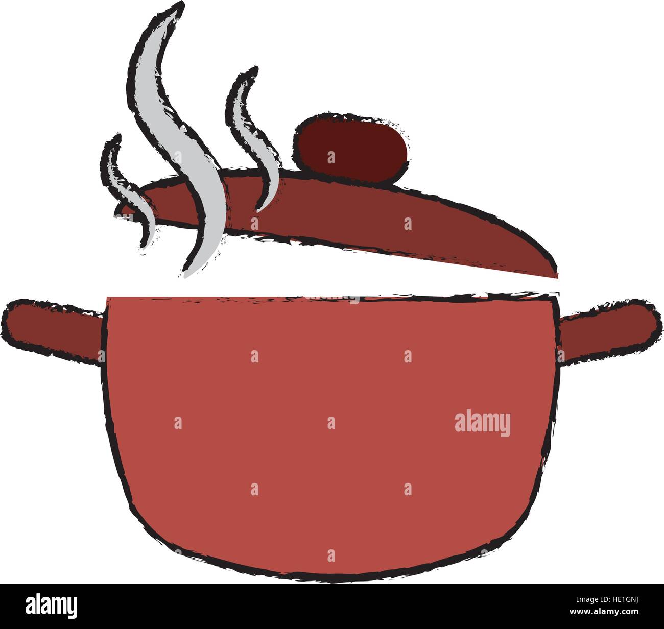 Casserole cuisine dessin alimentaire Image Vectorielle Stock - Alamy