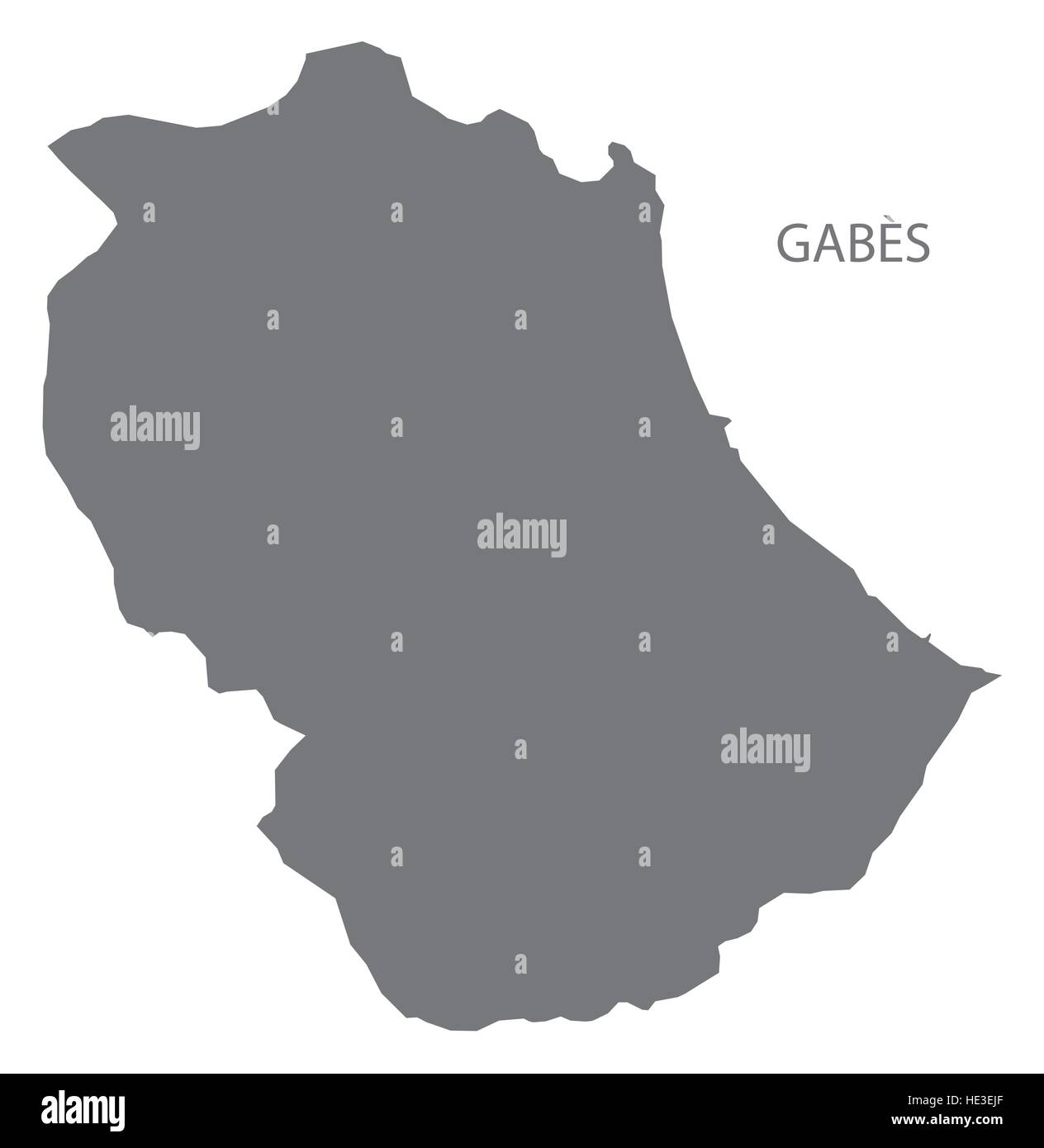 Gabes map Banque d'images vectorielles - Alamy