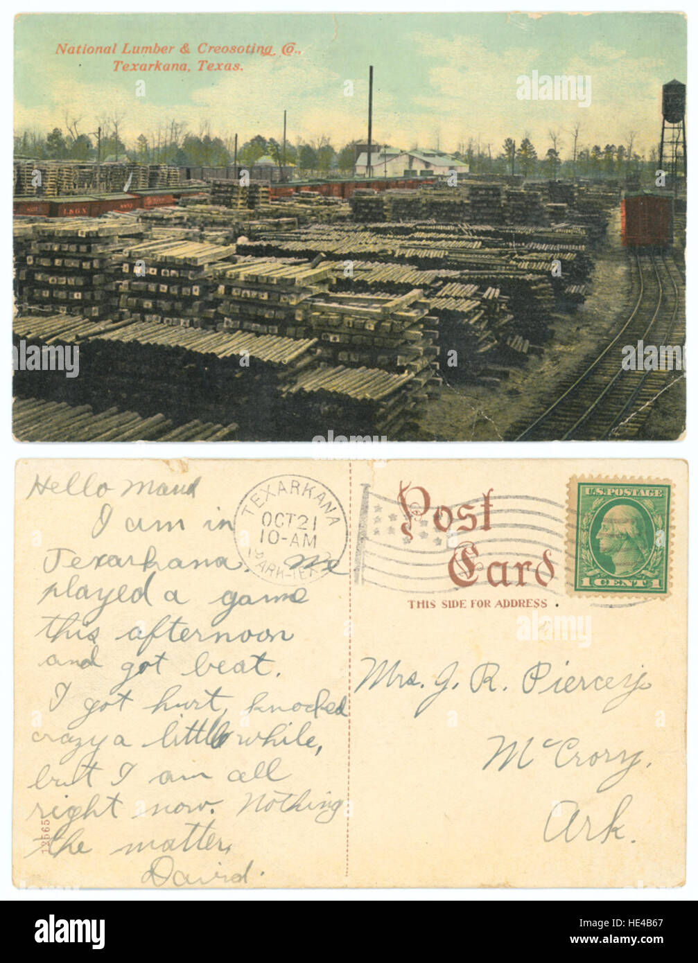 Cette image vintage montre la National Lumber & Creosoting Co. À ...