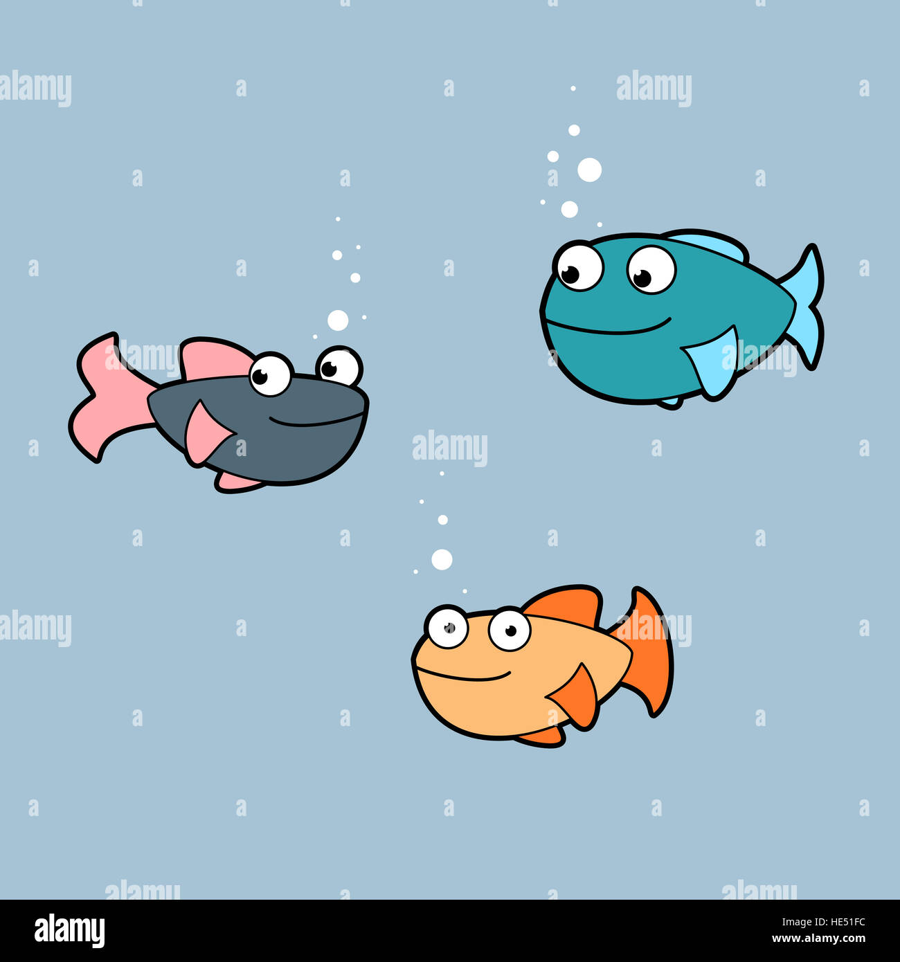 Dessin poisson humoristique Banque de photographies et d’images à haute ...