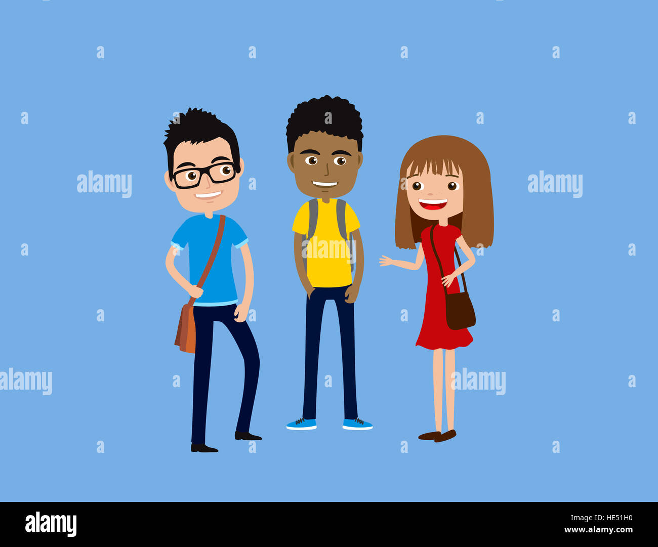 Les élèves cartoon Banque de photographies et d’images à haute ...