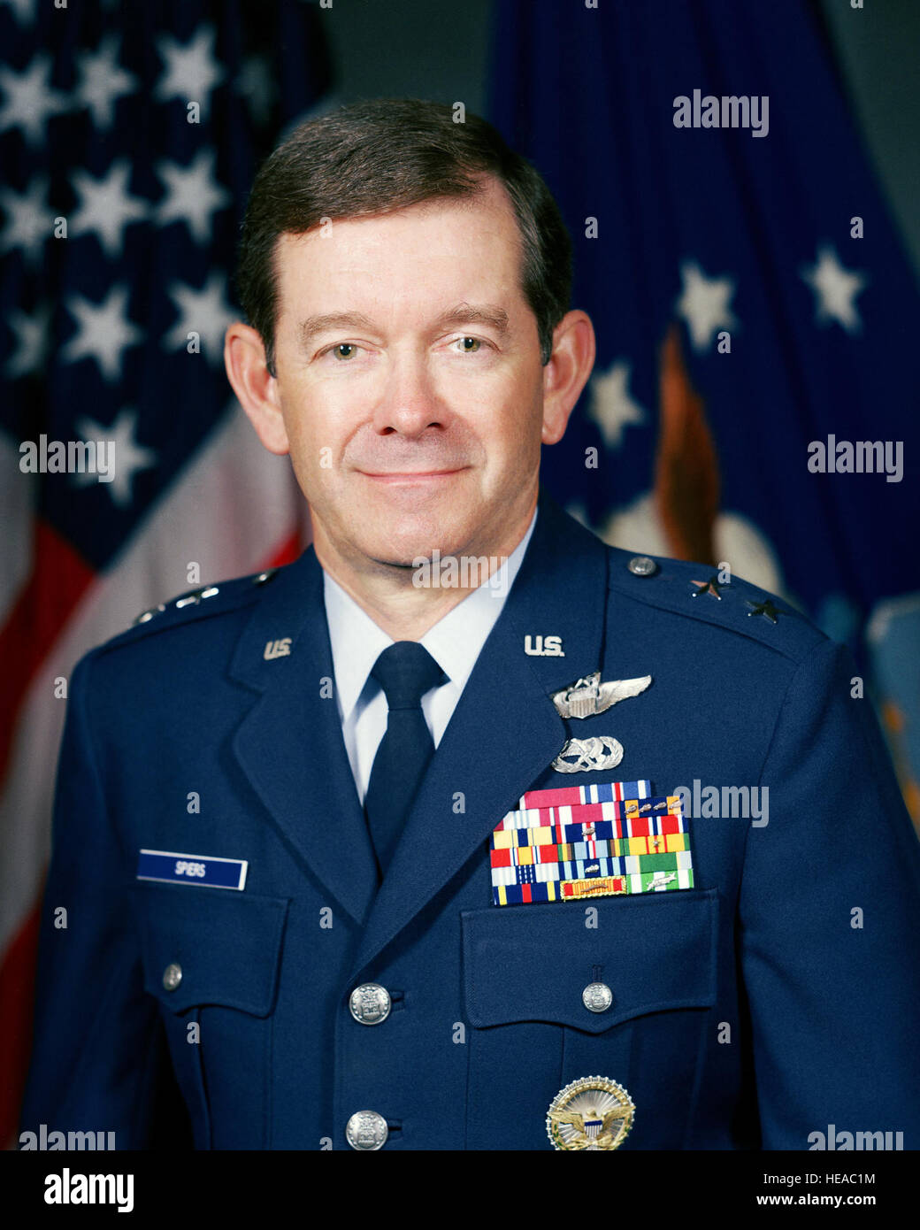 Portrait : US Air Force (USAF) Major-général (MGEN) Joseph K. Spiers ...