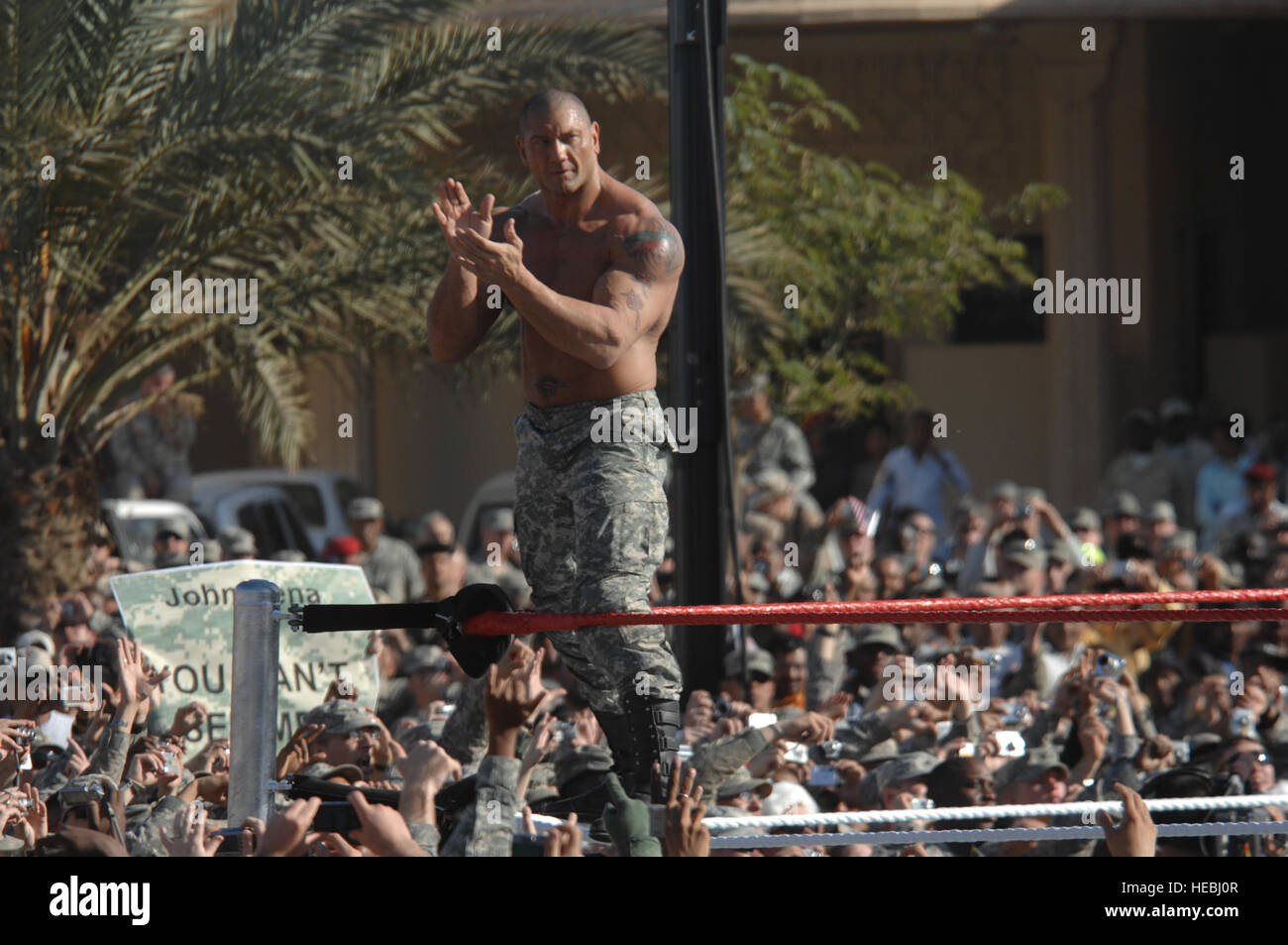 World Wrestling Entertainment Batista lutteur montre sa satisfaction et ...