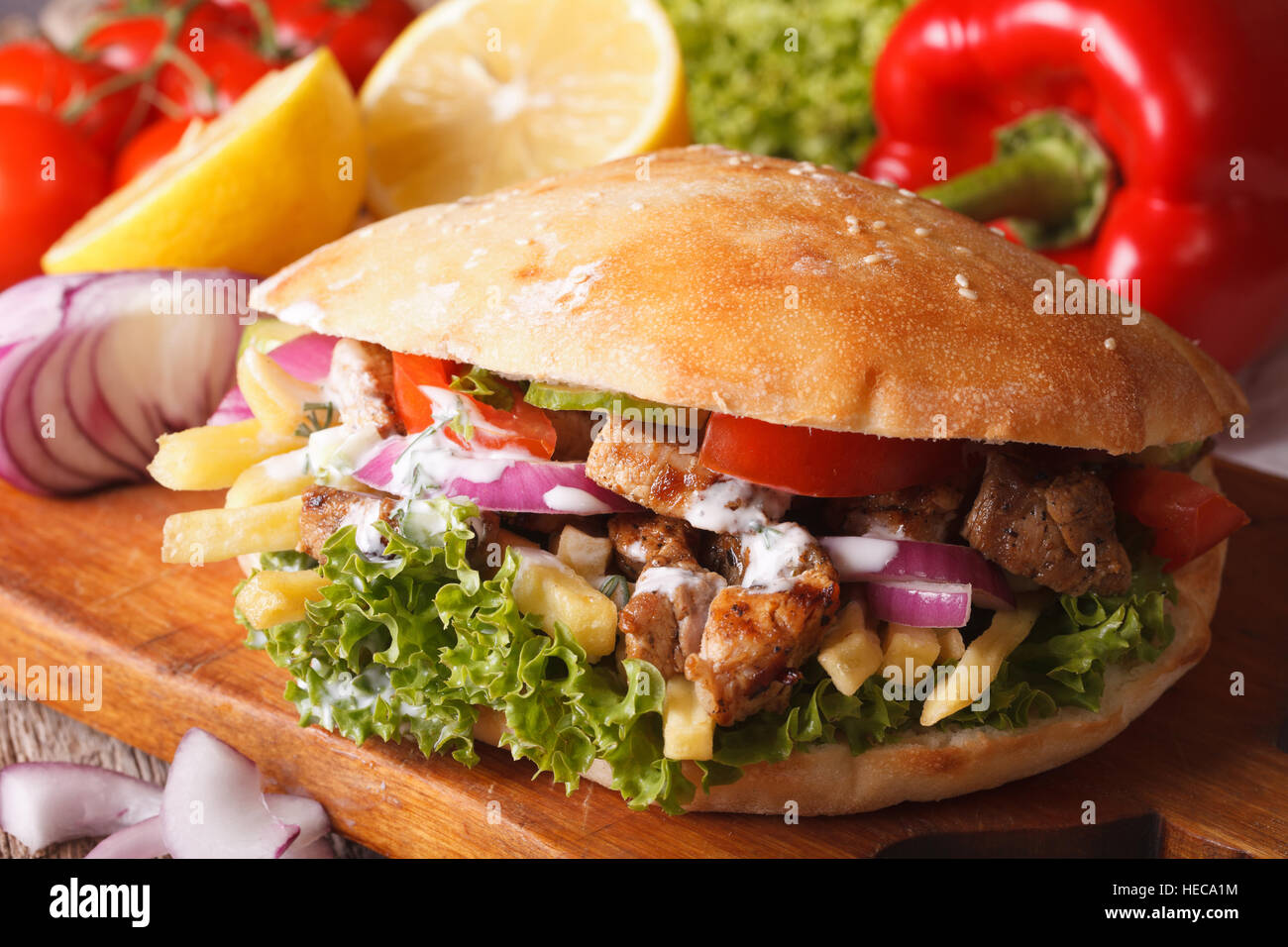 Viande de gyro Banque de photographies et d’images à haute résolution ...