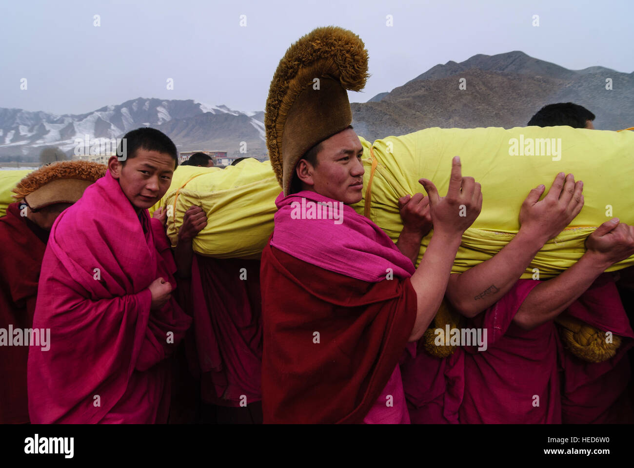 Tibetan monastery labrang at the monlam fes Banque de photographies et ...