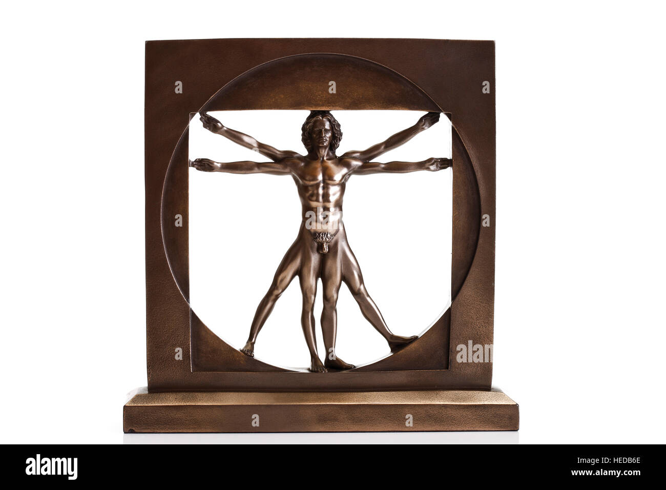 Modèle de l'homme de Vitruve, de l'encombrement par Leonardo da Vinci ...