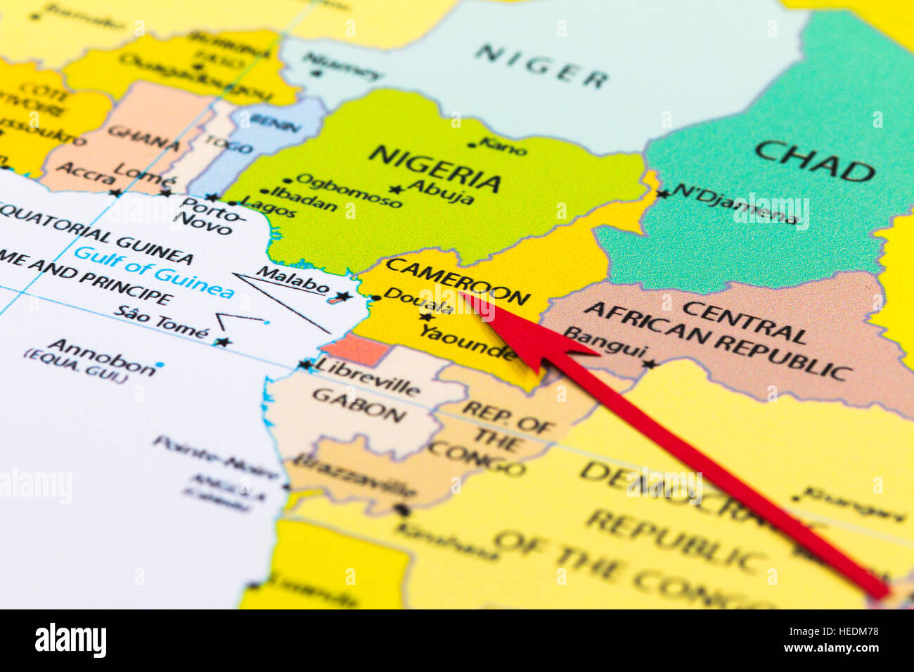 Carte cameroun Banque de photographies et d’images à haute résolution ...