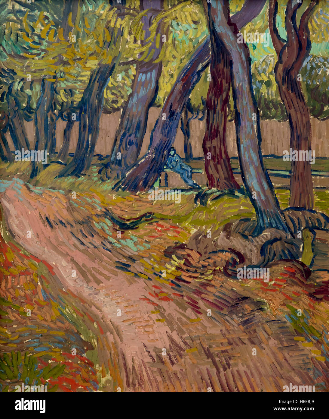 Chemin dans le jardin de l'asile, par Vincent van Gogh, 1889, Kroller ...