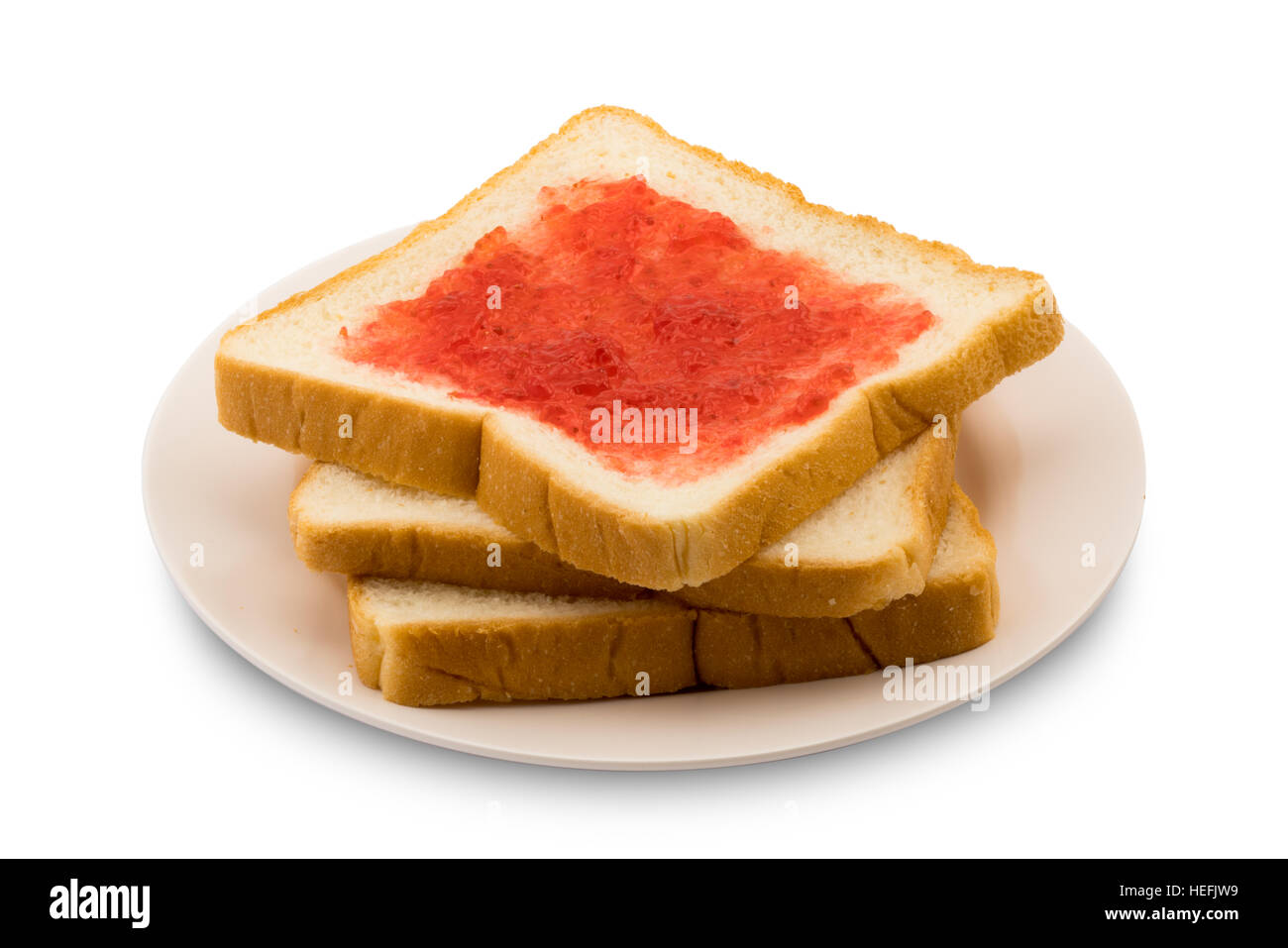 Confiture de pain sur fond blanc Banque de photographies et d’images à ...