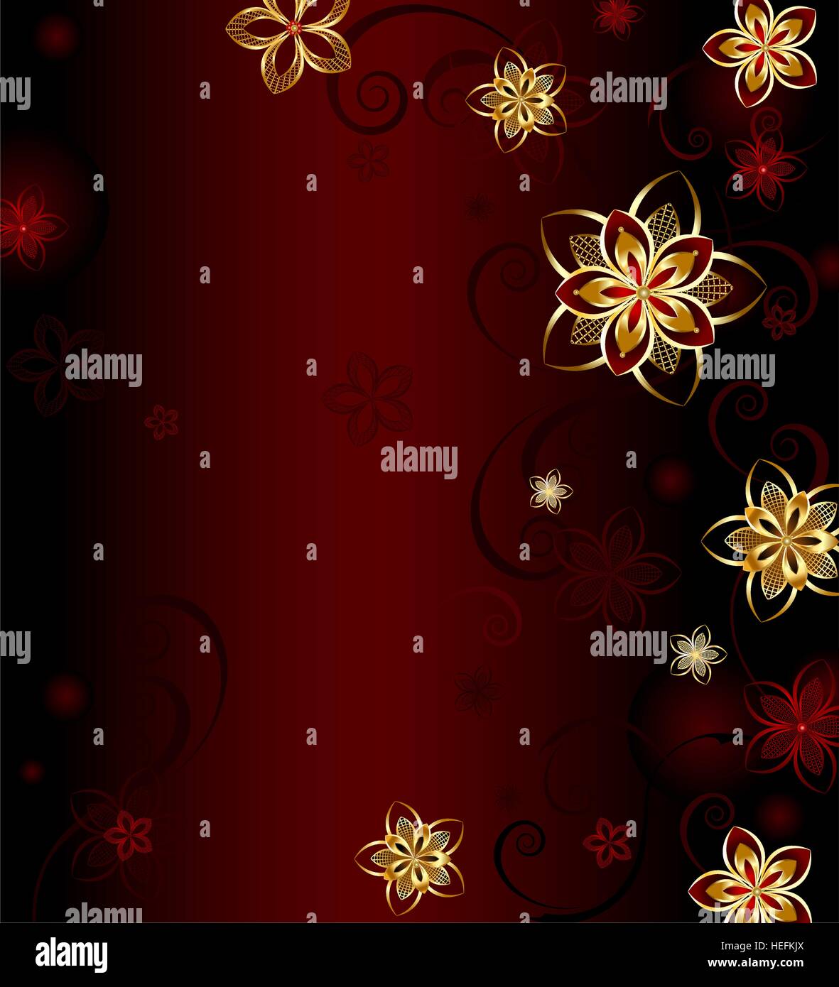 Fleurs rouges Banque d'images vectorielles - Alamy