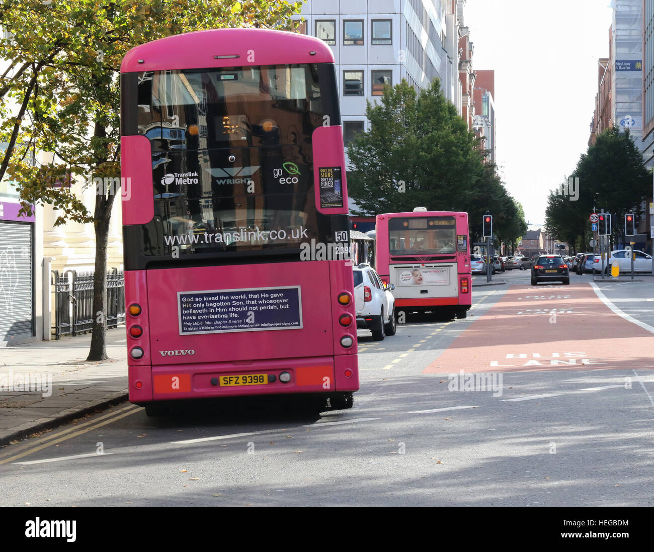 Voie de bus donegall square east belfast Banque de photographies et d ...