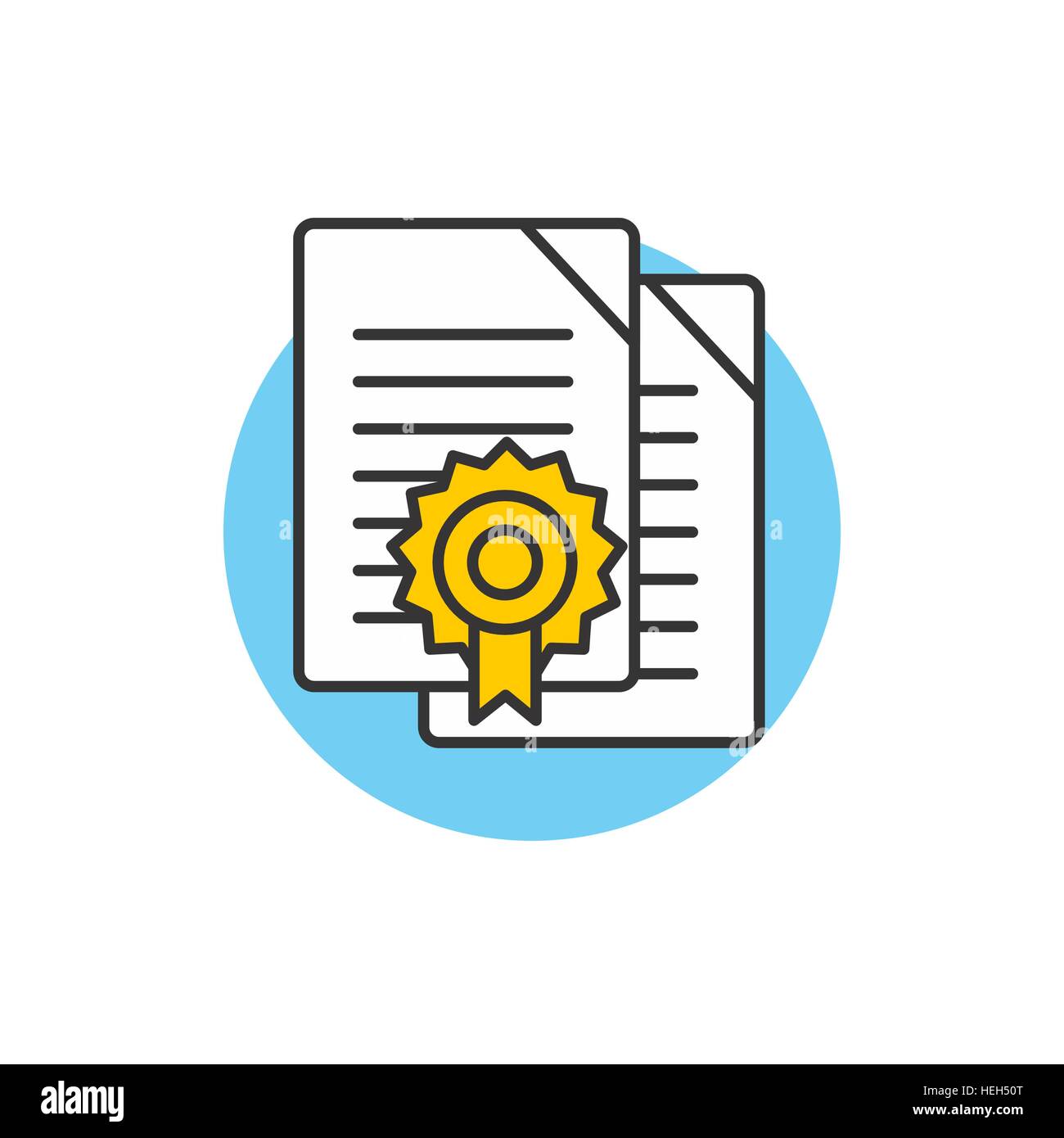 L'icône d'un diplôme d'un logo. L'icône d'un diplôme d'un logo. Symbole ...