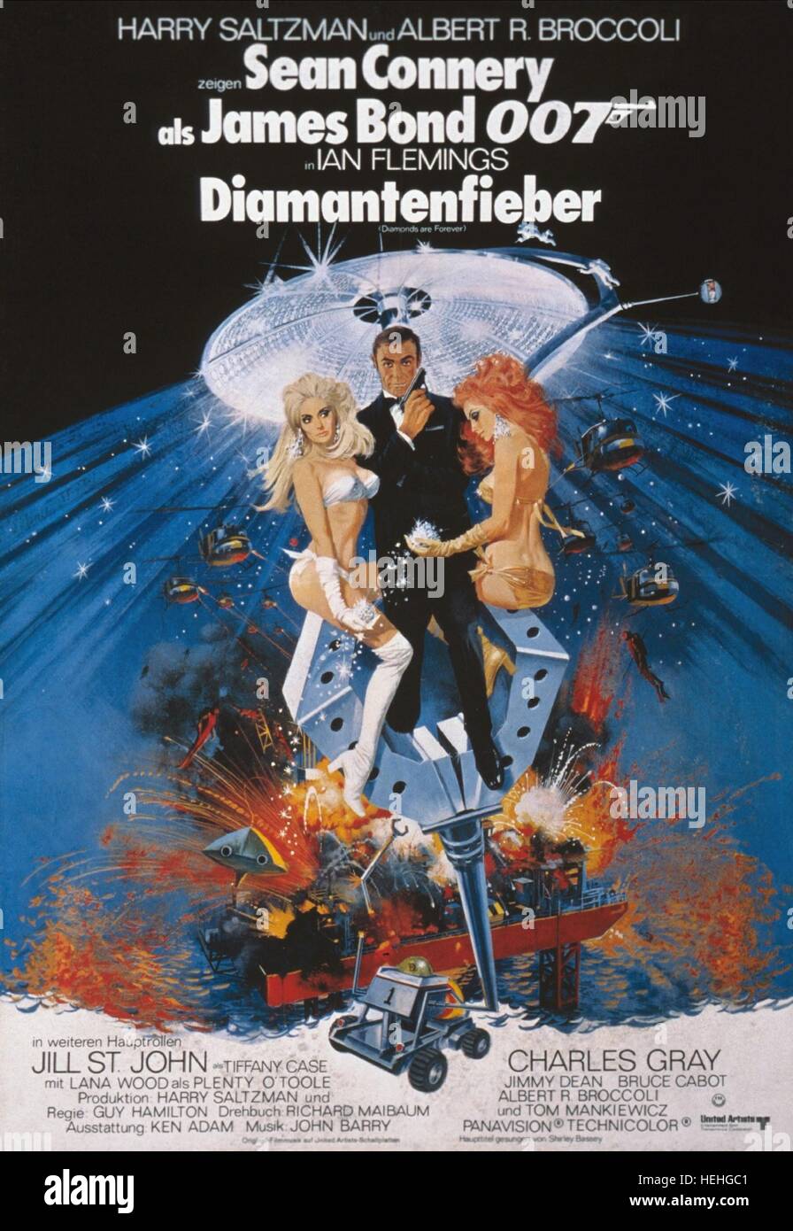 James Bond Film Diamants Sont Pour Toujours Affiche Banque d'image et photos - Alamy