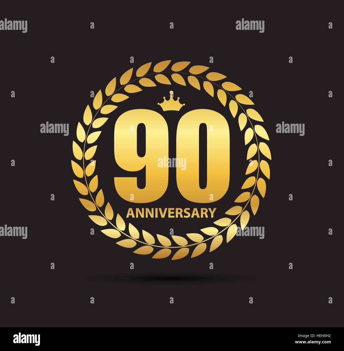 90 ans anniversaire Logo du modèle Vector Illustration Image ...