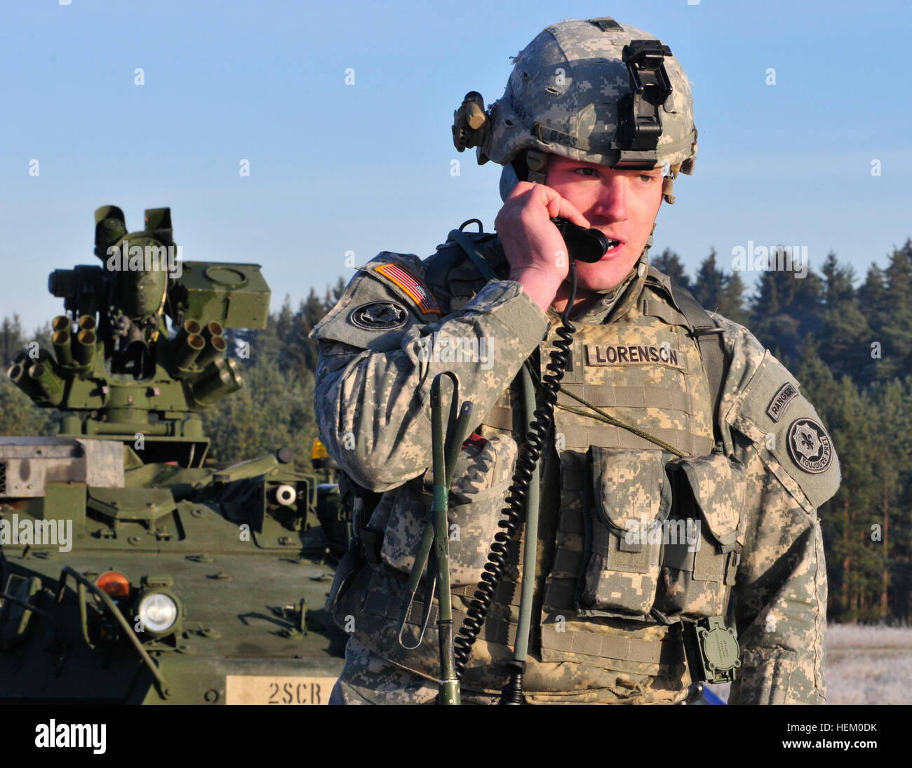Le capitaine Thomas Lorenson, représentant le 2e régiment de cavalerie ...