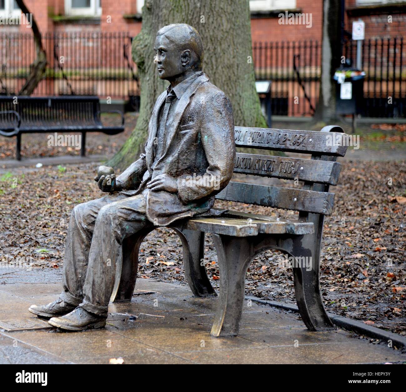 Alan Turing Statue, Manchester Photo Stock - Alamy