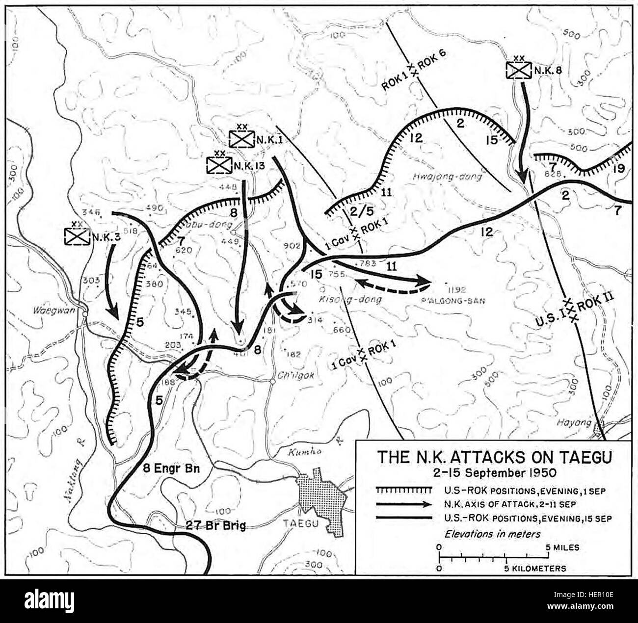 Taegu Banque d'images noir et blanc - Alamy