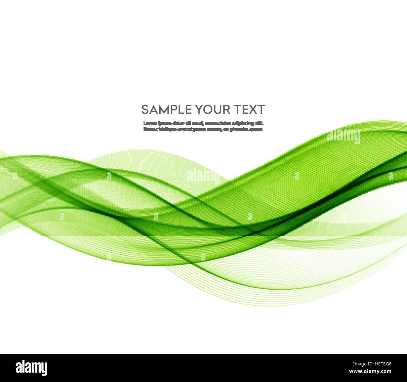 Abstract green lignes ondulées. Vecteur de couleur arrière-plan. Vague ...