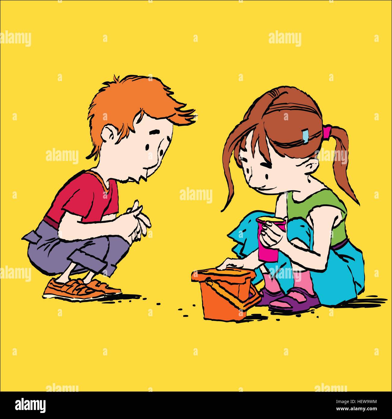 Garçon En Classe Maternelle Banque Dimages Vectorielles Alamy