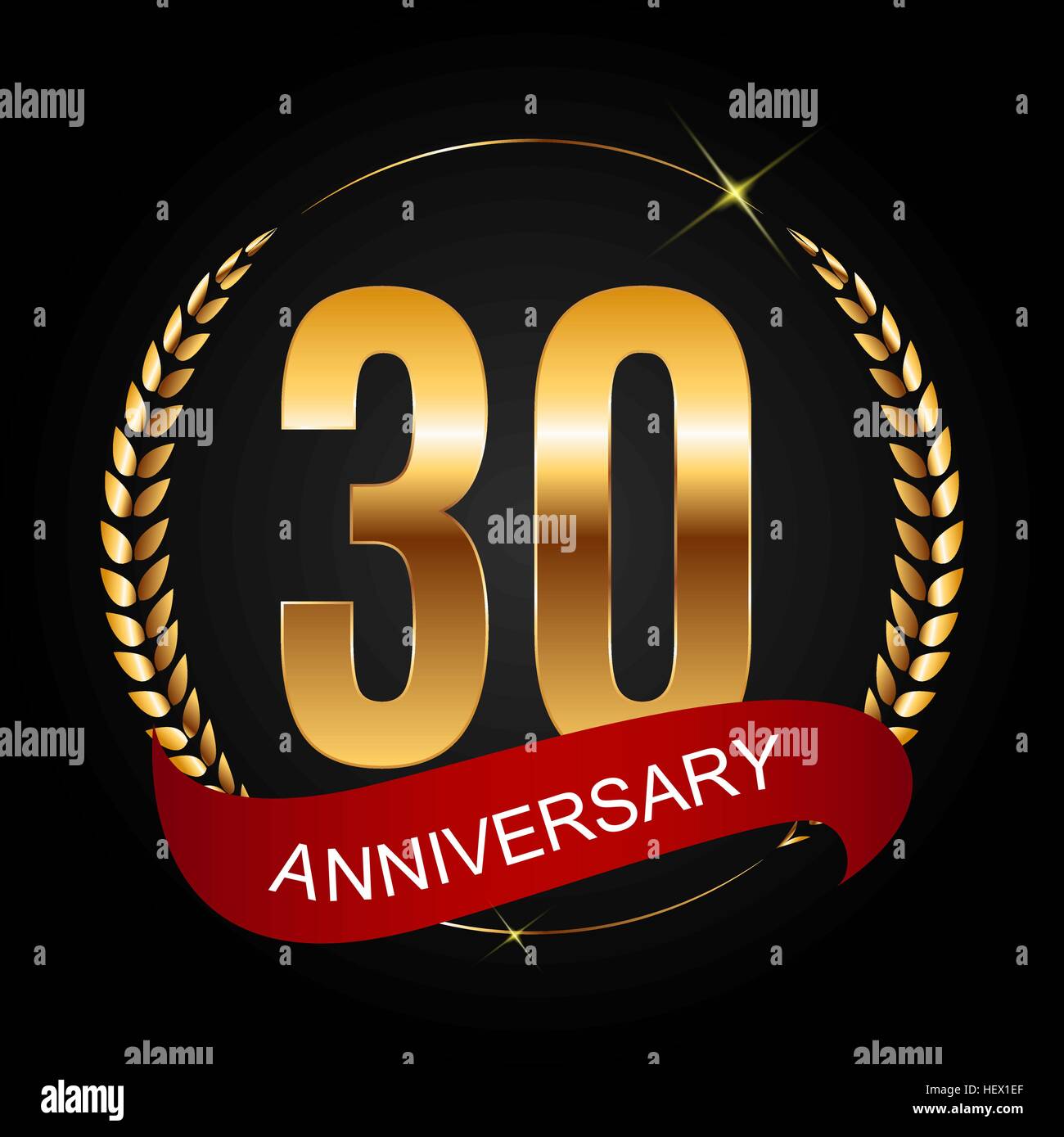 30 ans anniversaire Logo du modèle Vector Illustration Image ...
