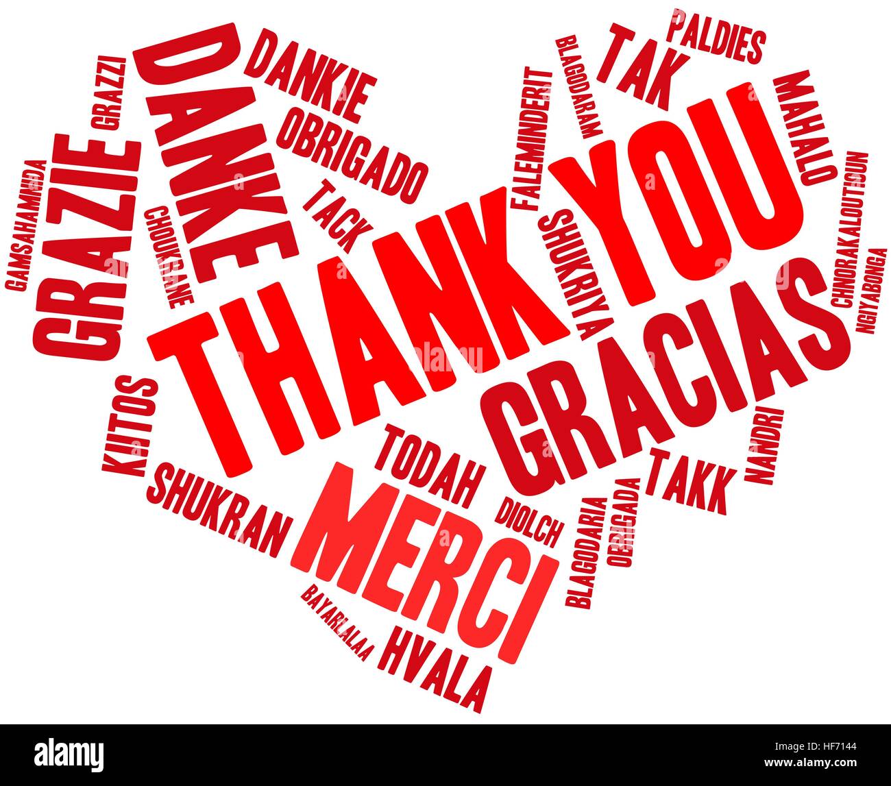 Merci Nuage de mots sur un fond blanc Image Vectorielle Stock - Alamy