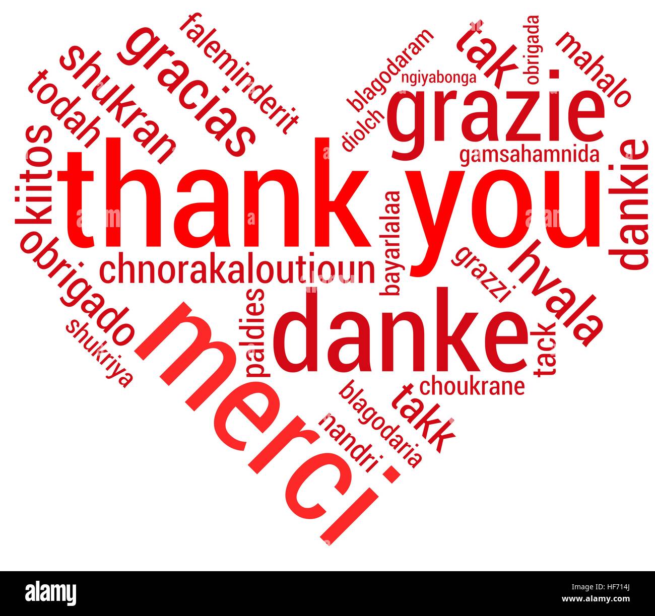 Merci Nuage de mots sur un fond blanc Image Vectorielle Stock - Alamy