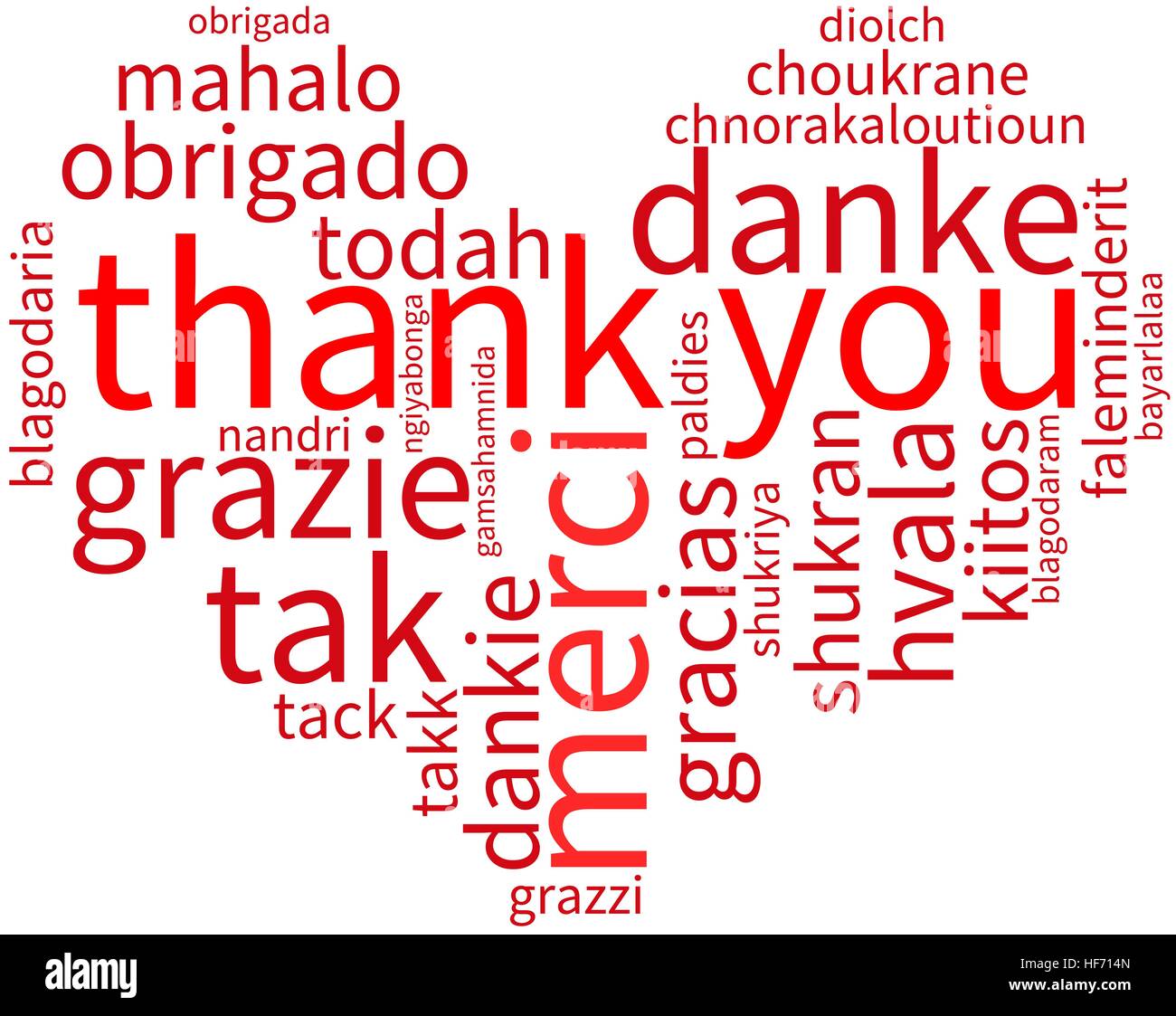 Merci Nuage de mots sur un fond blanc Image Vectorielle Stock - Alamy